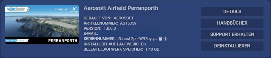 Produktverwaltung - Aerosoft One User Guide